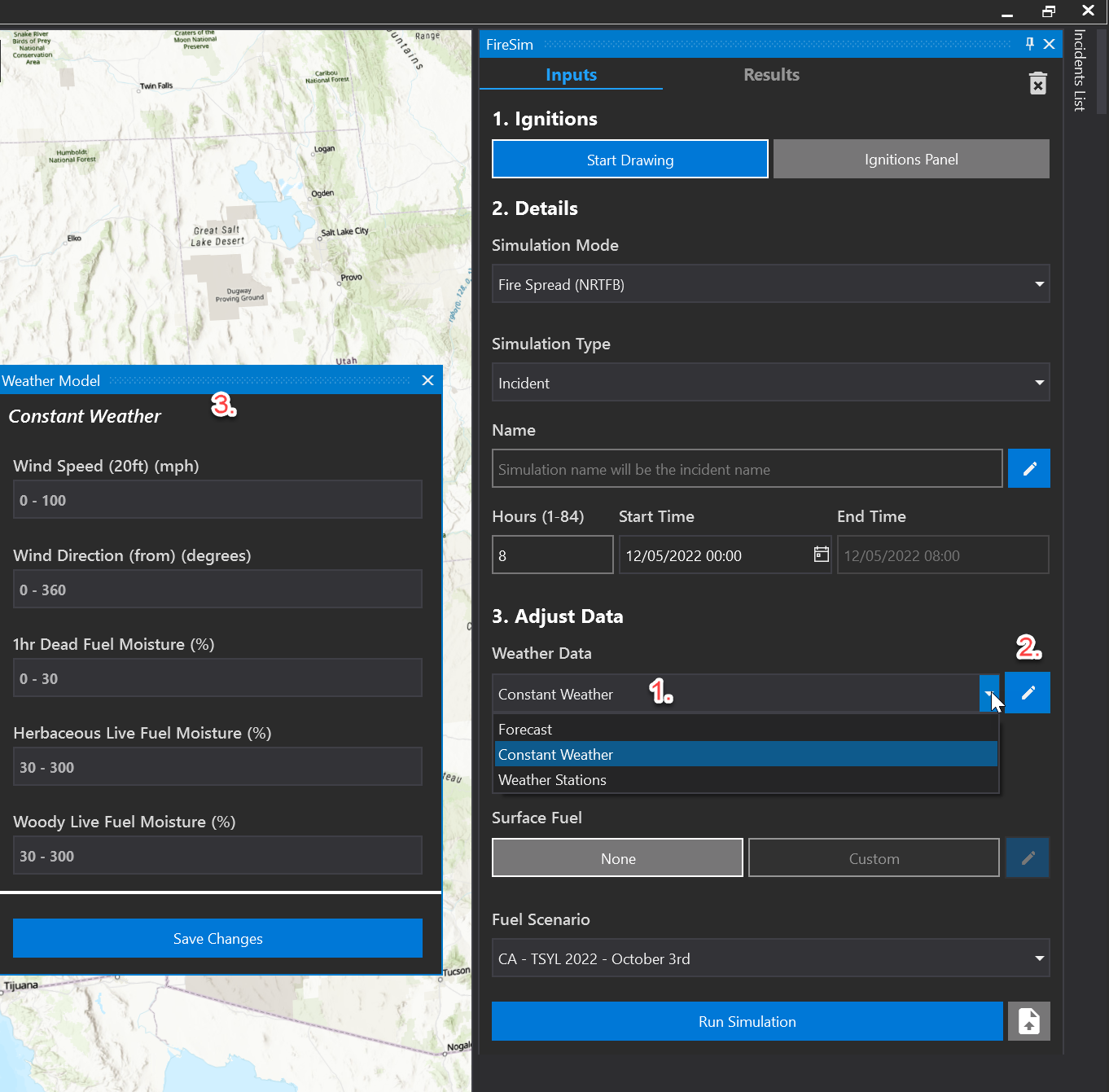 Changing Weather Data for Simulations