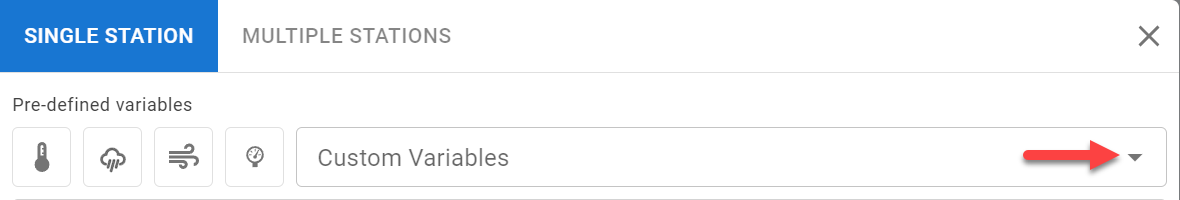 Adding Custom Variables and Selecting a Weather Station